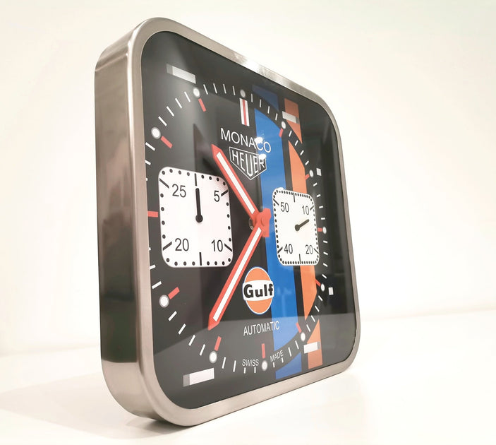 2010s TAG official Monaco Gulf Chronograph Dealer Clock – Formula 1 ...