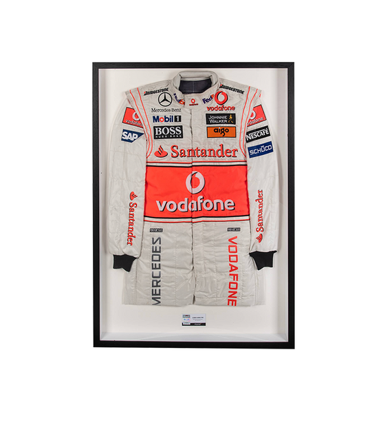 2008 Lewis Hamilton race worn suit – Formula 1 Memorabilia