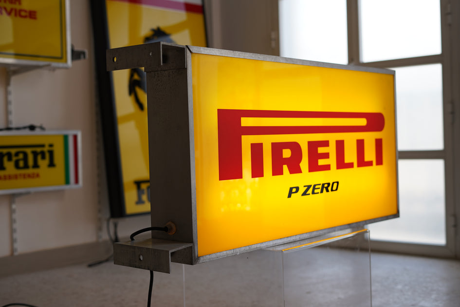 1990s Pirelli official dealer vintage illuminated double side sign ...