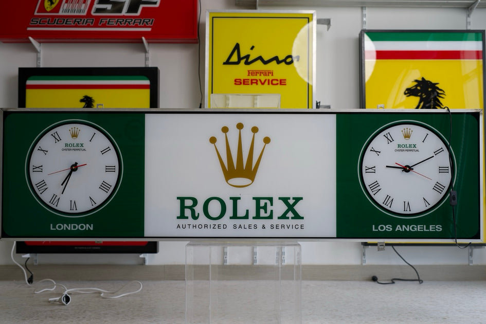 1990s Rolex HUGE official dealer illuminated sign – Formula 1 Memorabilia