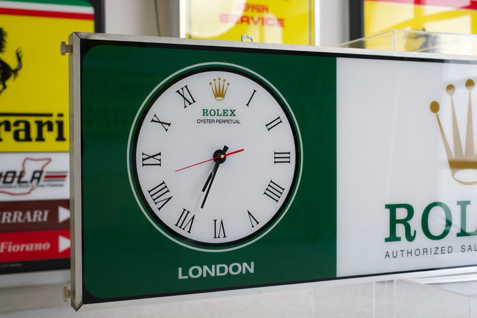 1990s Rolex HUGE official dealer illuminated sign – Formula 1 Memorabilia