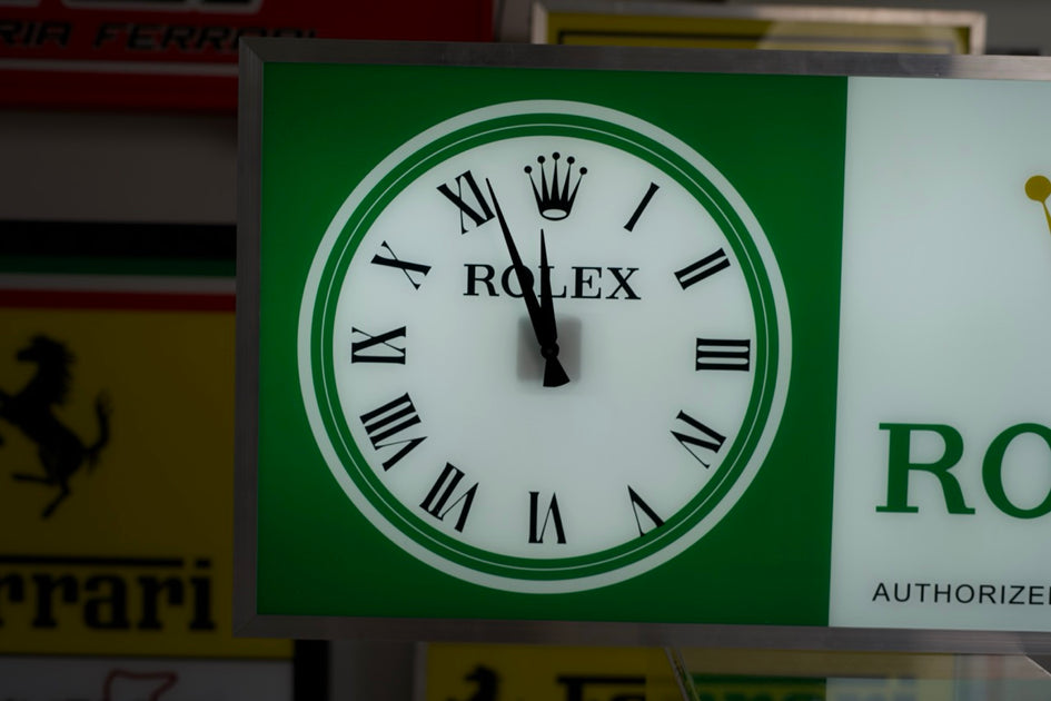2000s Rolex Zurich official dealer illuminated clock sign – Formula 1 ...
