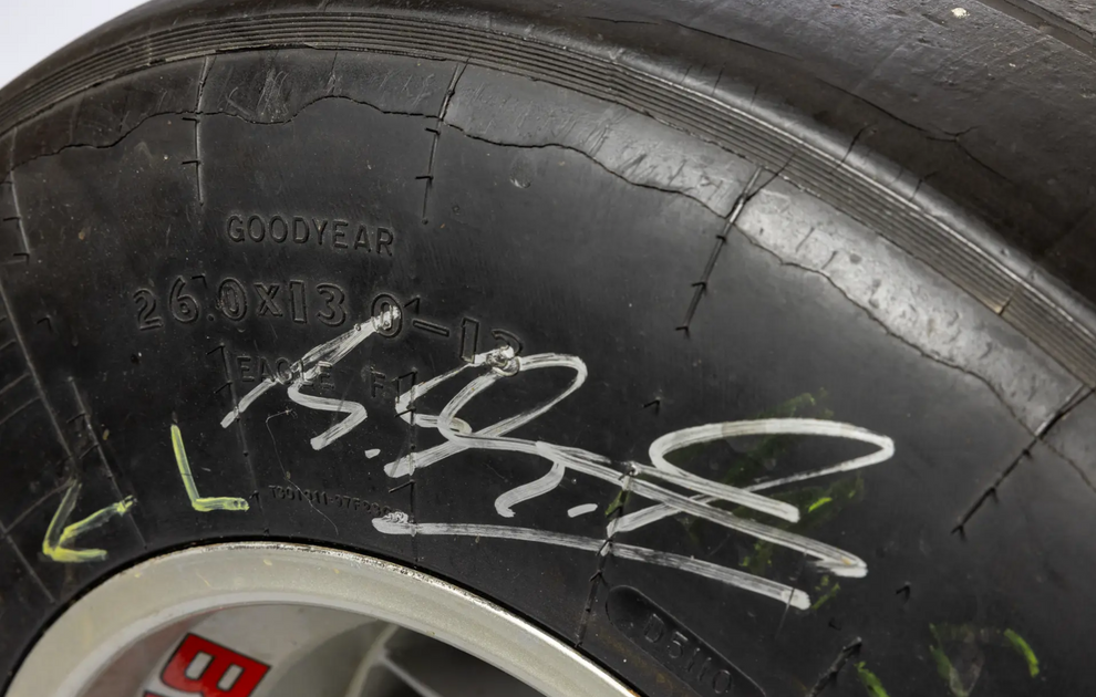 1998 Michael Schumacher BBS / GoodYear Ferrari race used tire – Formula ...