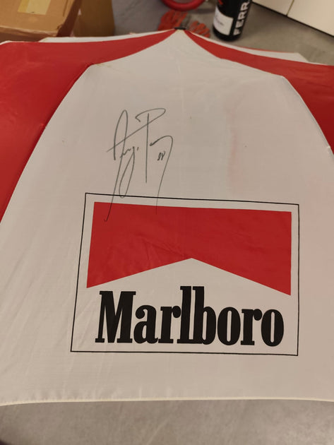 Marlboro Team Umbrella Signed by Ayrton Senna (1988), Alain Prost & Ro ...