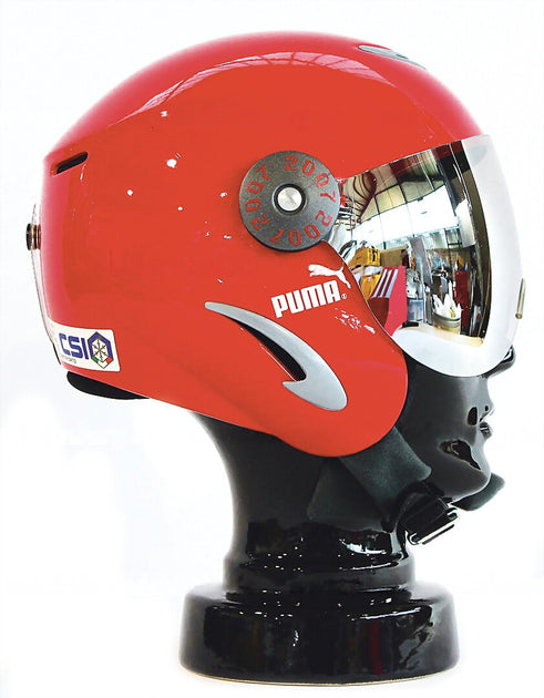 Original official Ferrari crash helmet by Puma – Formula 1 Memorabilia