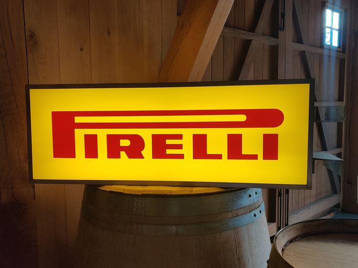 1980s Pirelli official dealer vintage illuminated double side sign ...