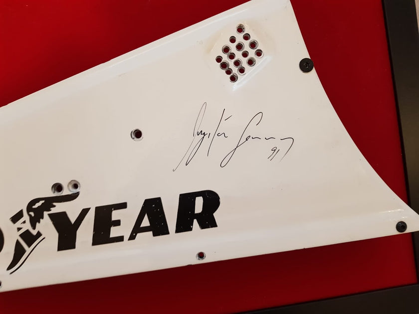 1991 Ayrton Senna front wing endplate – Formula 1 Memorabilia