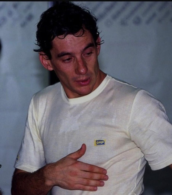 1988 Ayrton Senna OMP race used NOMEX signed – Formula 1 Memorabilia