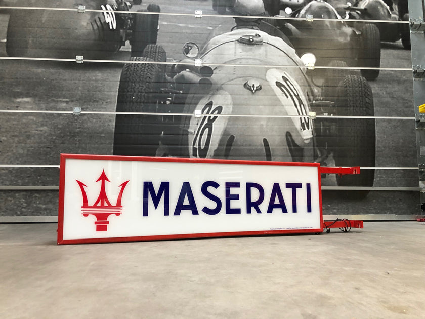 2003 Maserati official dealership illuminated double side sign ...