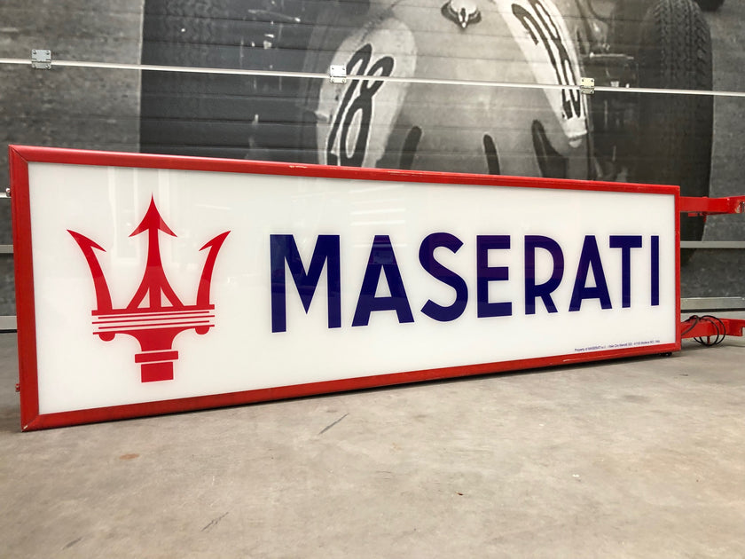 2003 Maserati official dealership illuminated double side sign ...