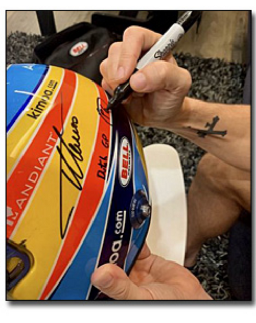 2021 Fernando Alonso race used Helmet signed – Formula 1 Memorabilia