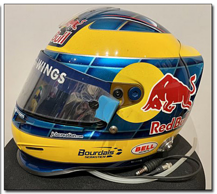 2009 Sebastien Bourdais race used helmet – Formula 1 Memorabilia
