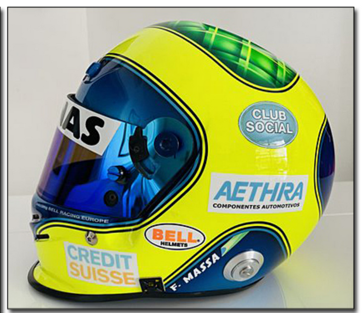 2004 Felipe Massa race used Bell helmet – Formula 1 Memorabilia