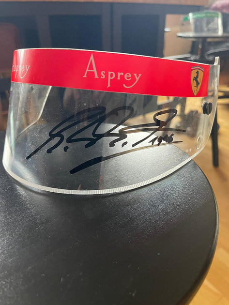 1996 Michael Schumacher Bell Ferrari visor signed – Formula 1 Memorabilia