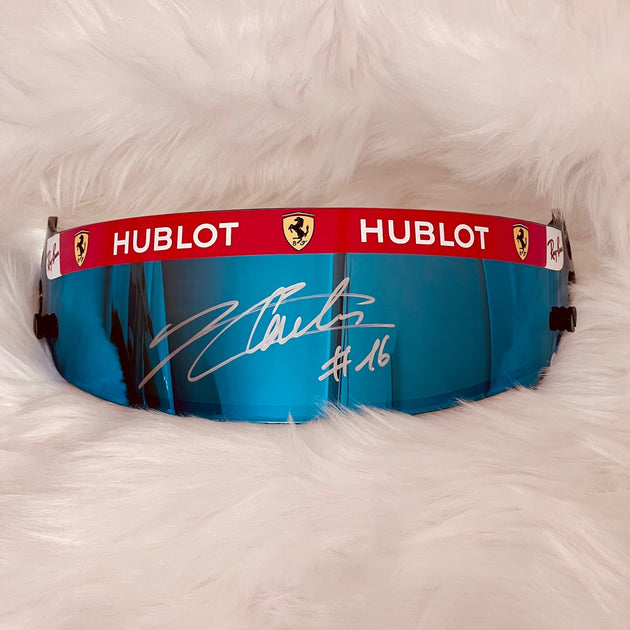 2020 Charles Leclerc Ferrari race used visor signed – Formula 1 Memorabilia